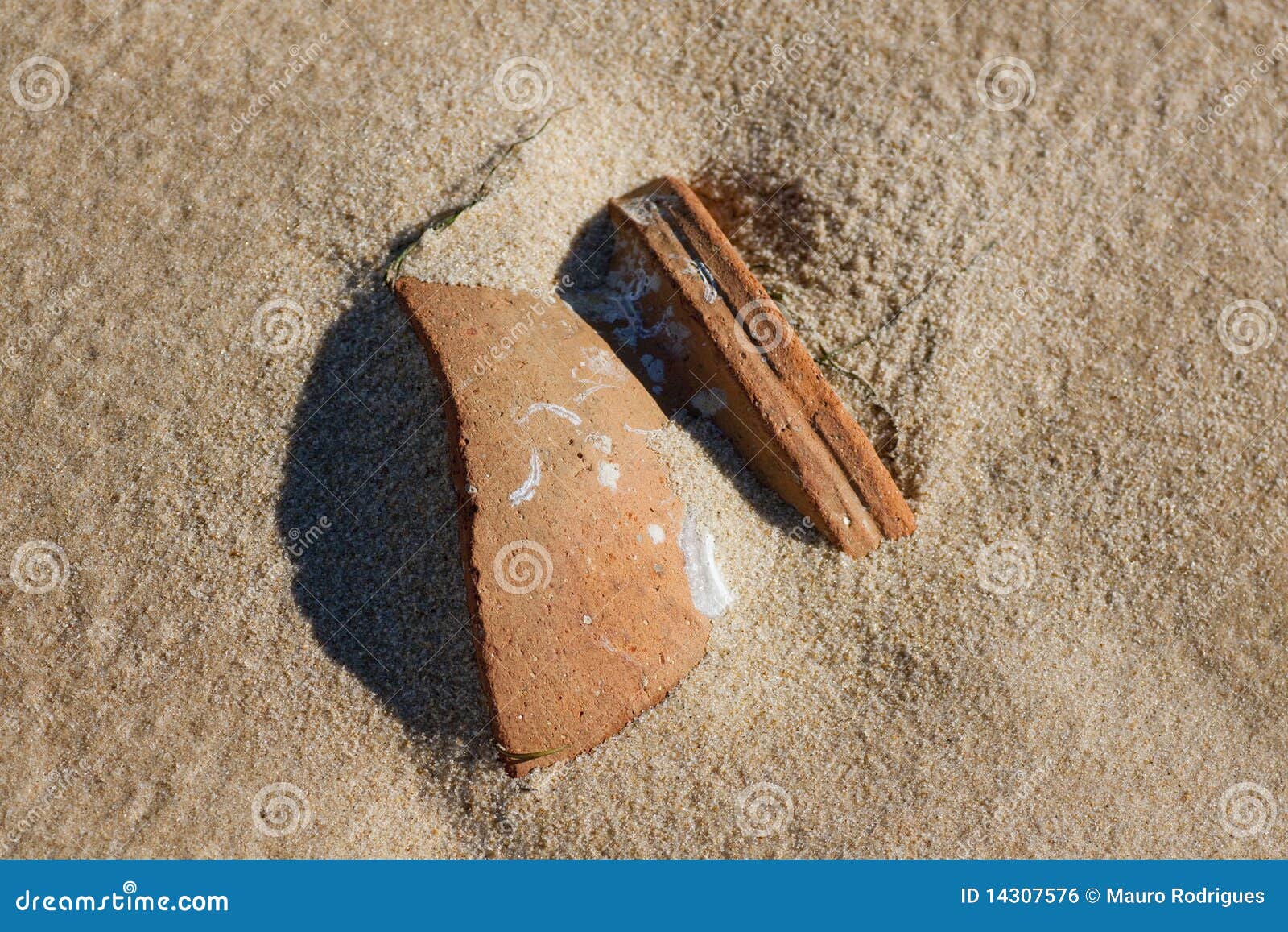 Broken ceramic pot on sand stock photo. Image of buried - 14307576