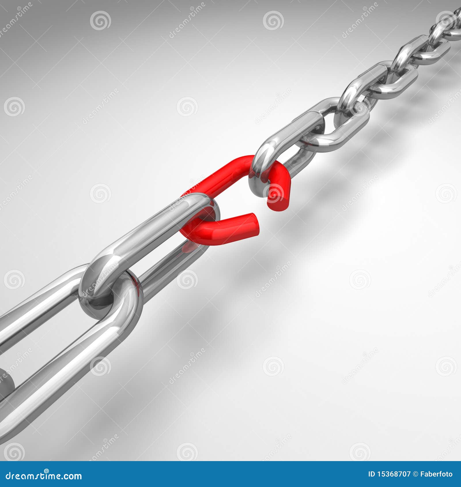 Broken Chain stock illustration. Illustration of power - 15368707