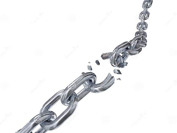 Broken chain stock illustration. Illustration of iron - 15562147