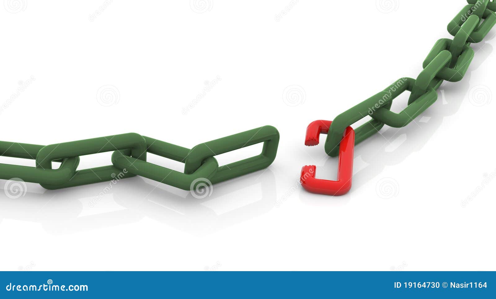 Broken chain stock illustration. Illustration of risk - 19164730