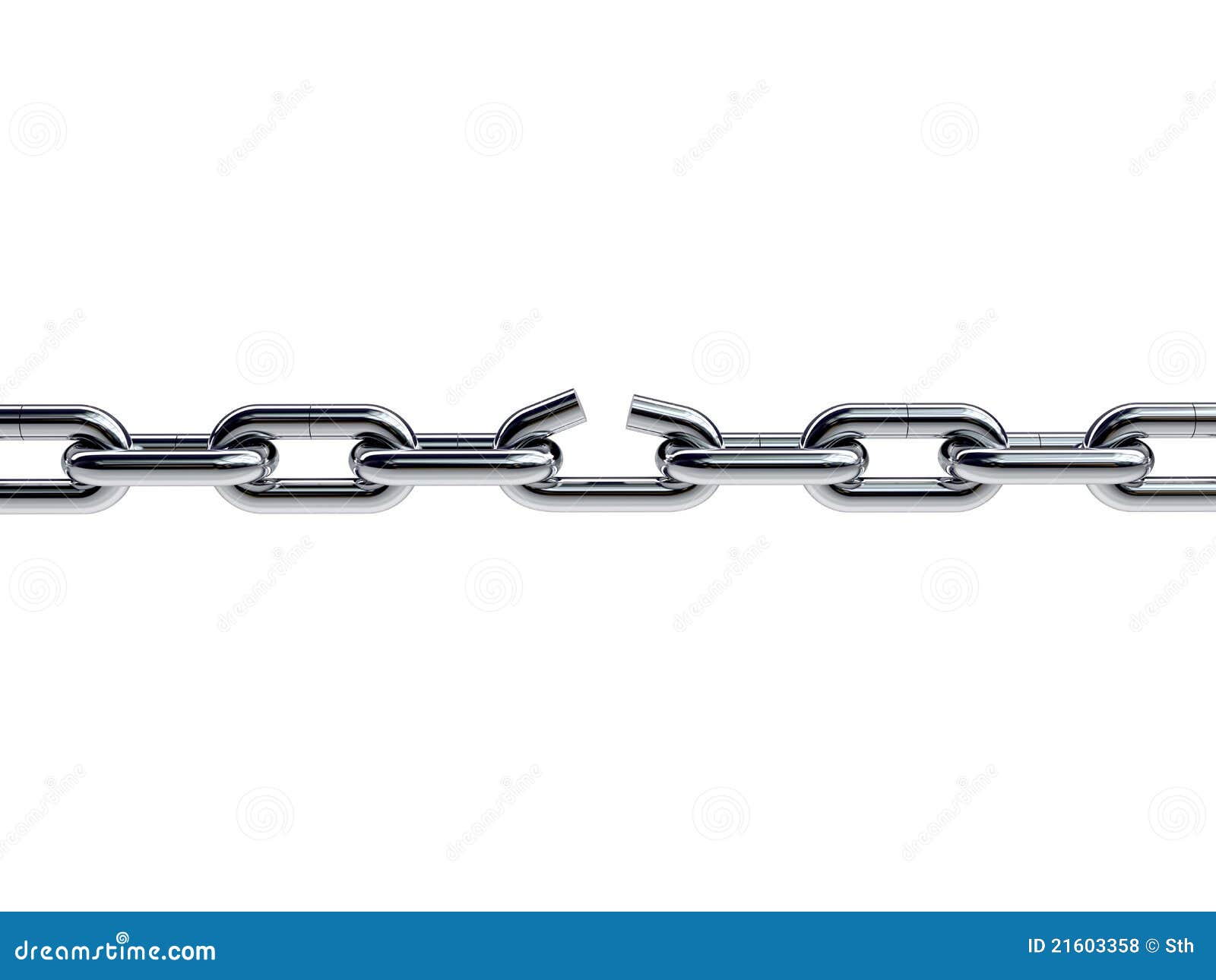 Broken Chain stock illustration. Illustration of danger - 21603358