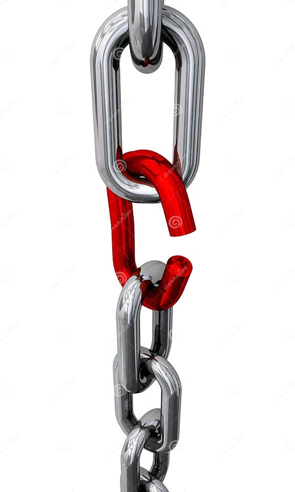 Broken chain stock illustration. Illustration of danger - 7944125
