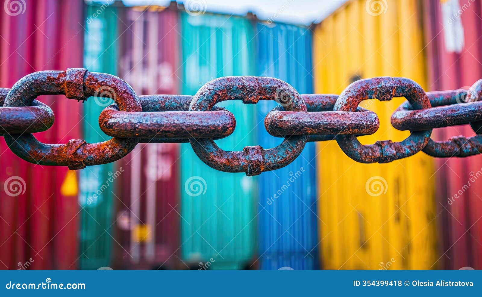 A Broken Chain Blocking Shipping Container Creates Striking Visual ...