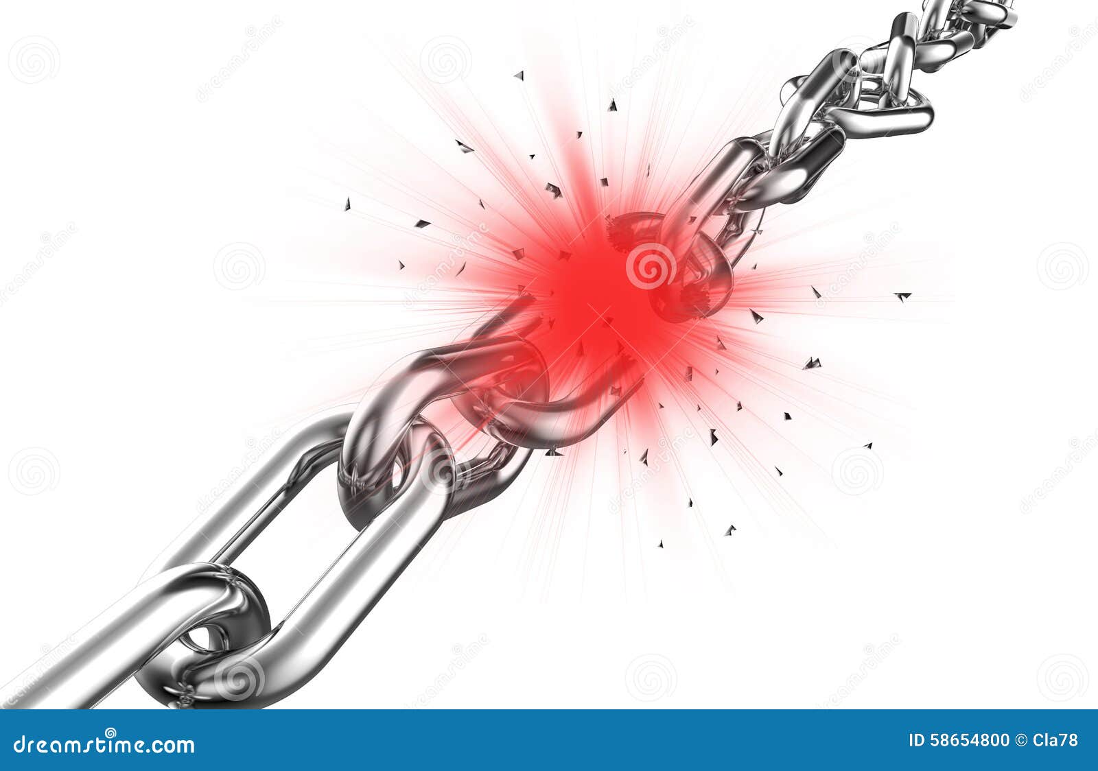 Broken chain stock illustration. Illustration of explosion - 58654800