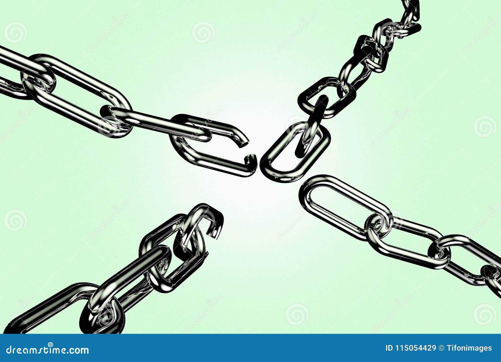 A broken chain stock illustration. Illustration of broken - 115054429