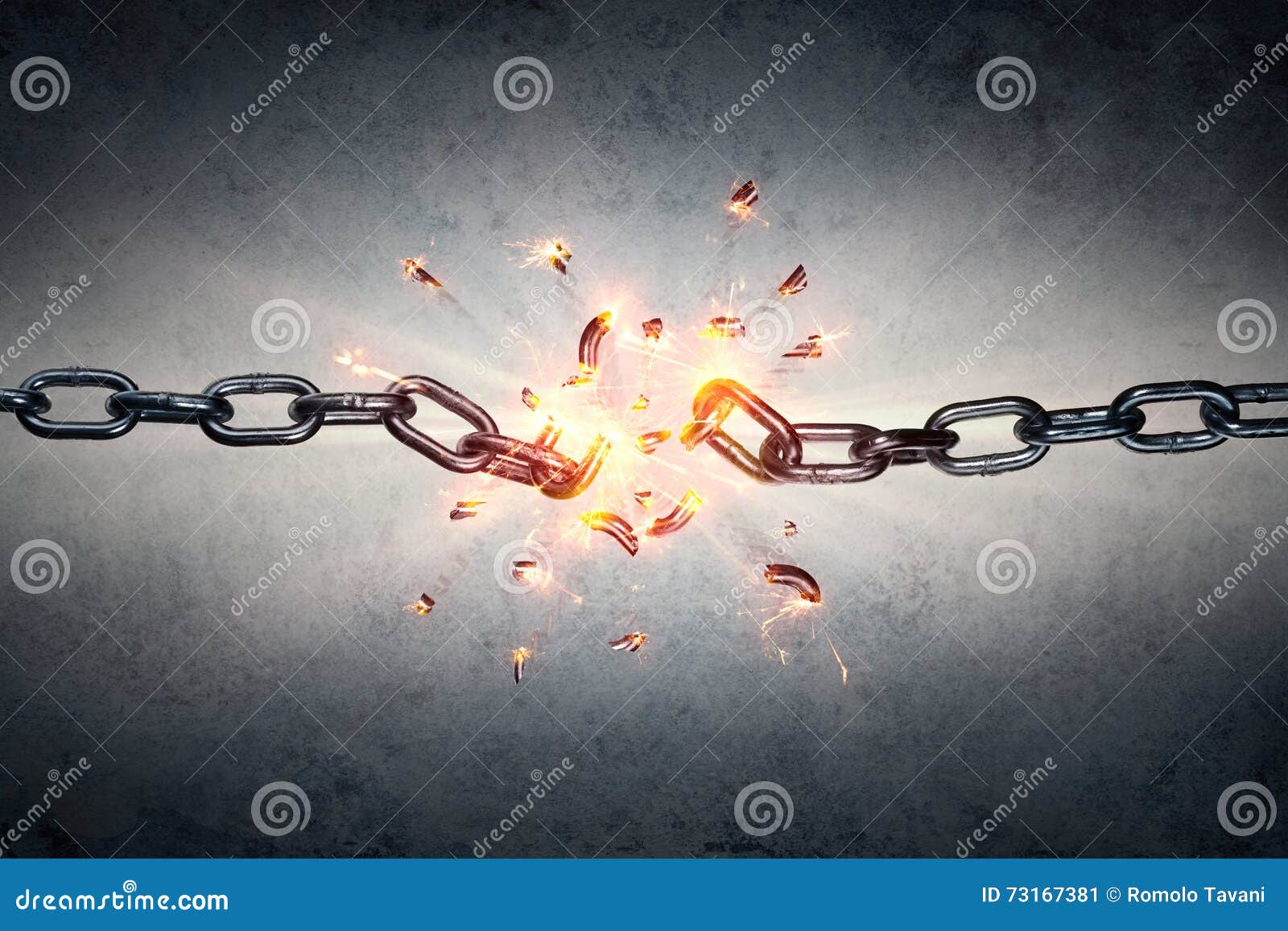 Broken Chain - Freedom and Separation Stock Image - Image of pressure ...
