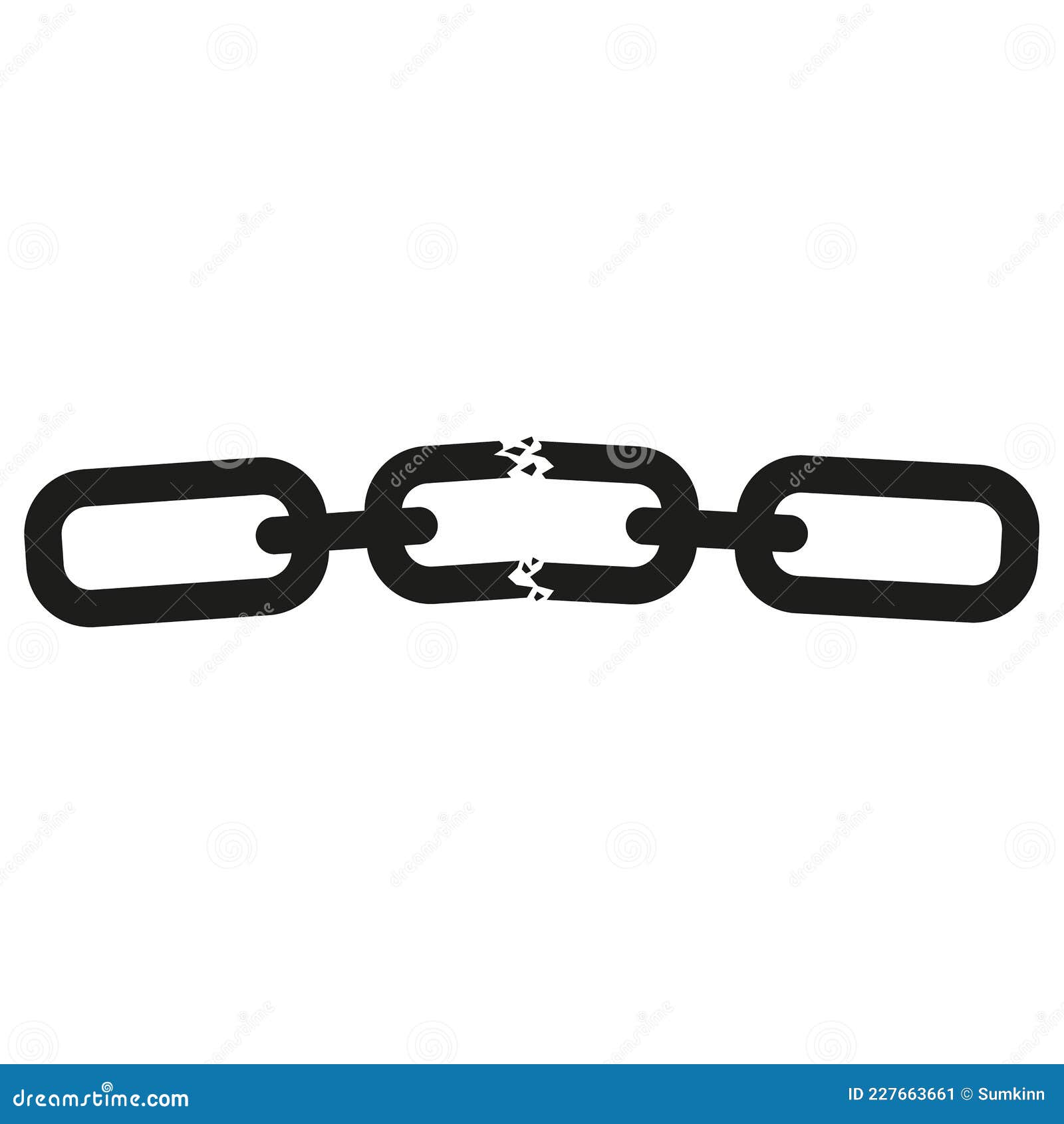 Broken chain icon. stock vector. Illustration of concept - 227663661