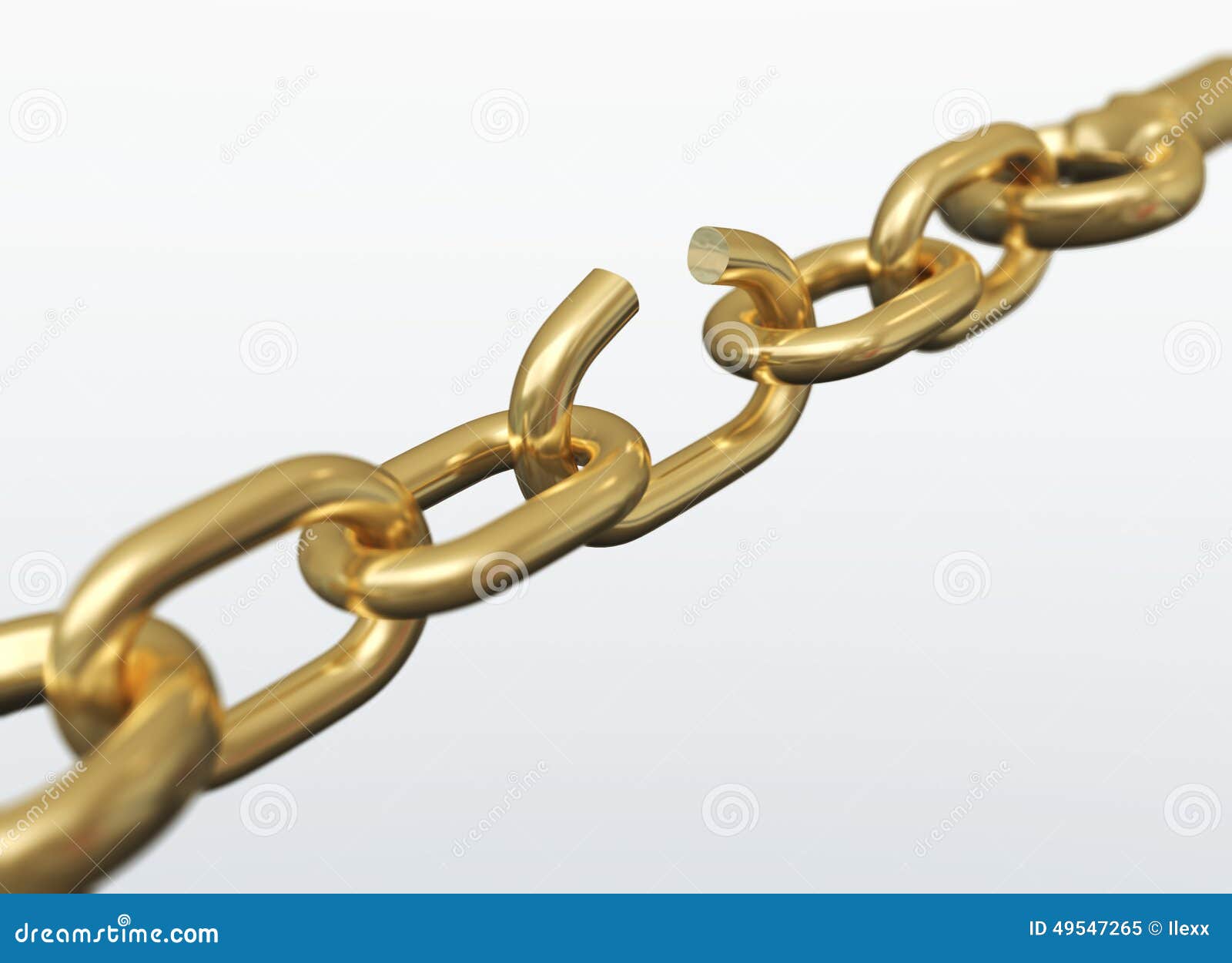 Broken chain link stock illustration. Illustration of breaking - 49547265