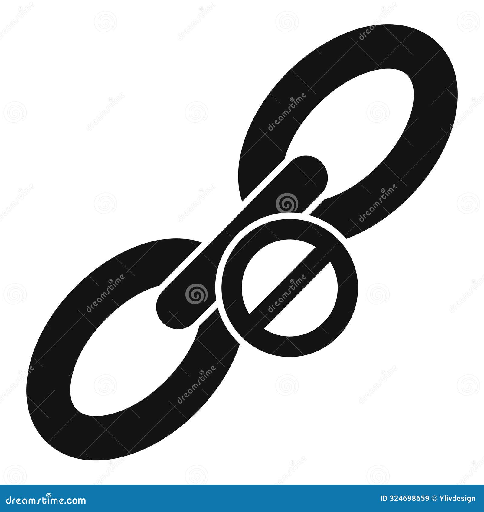 Broken Chain Link is Showing Disconnection Stock Illustration ...