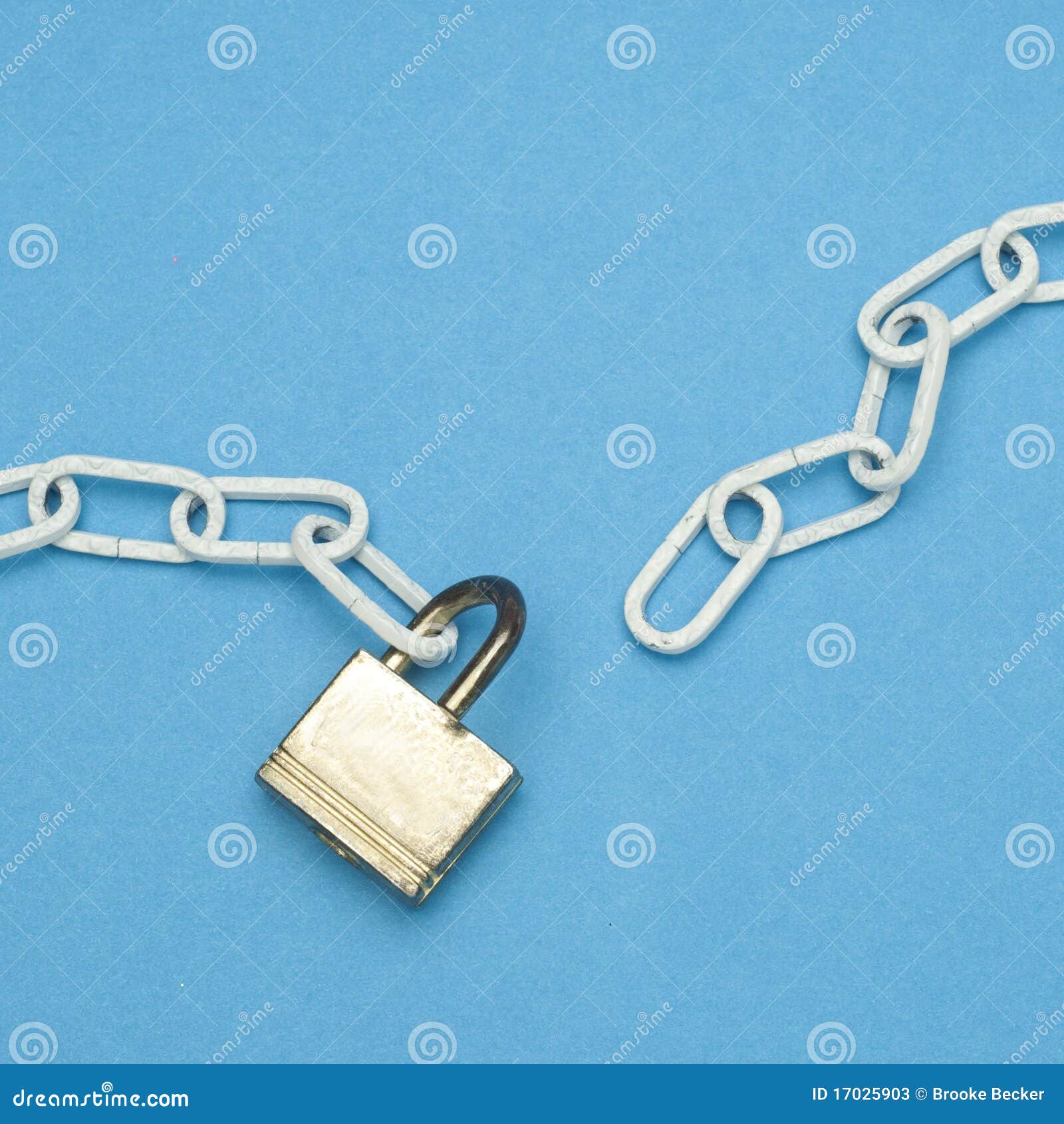 Broken Chain and Lock Security Concept Stock Image - Image of vibrant ...