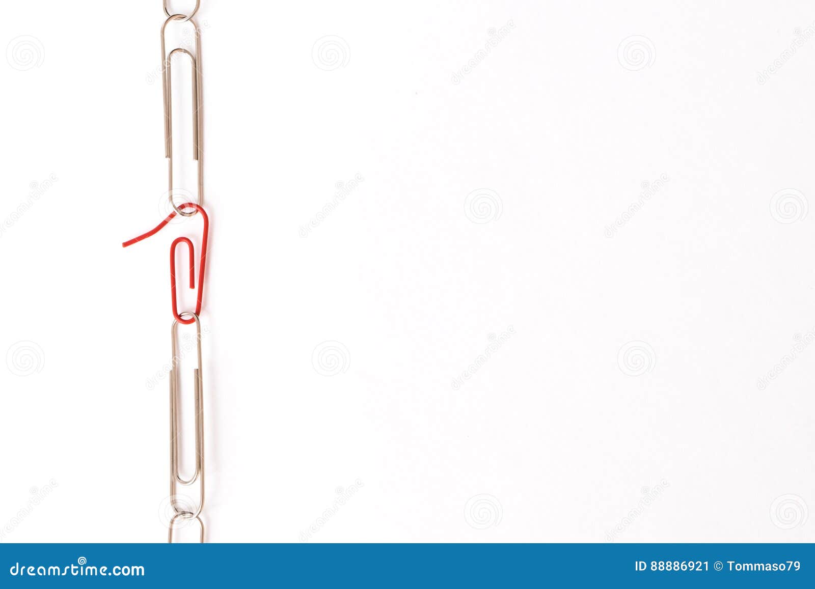 Broken Chain Made of Paper Clips Stock Image - Image of metal, guard ...