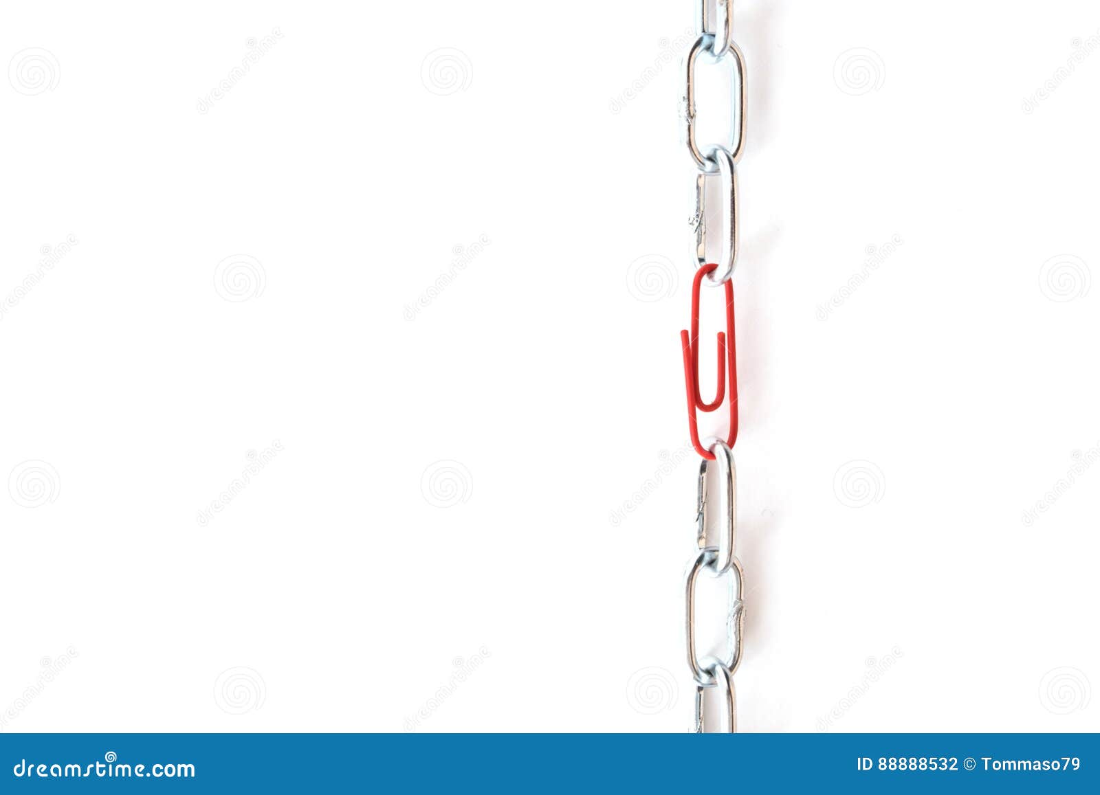 Broken Chain Made of Paper Clips Stock Photo - Image of bond ...
