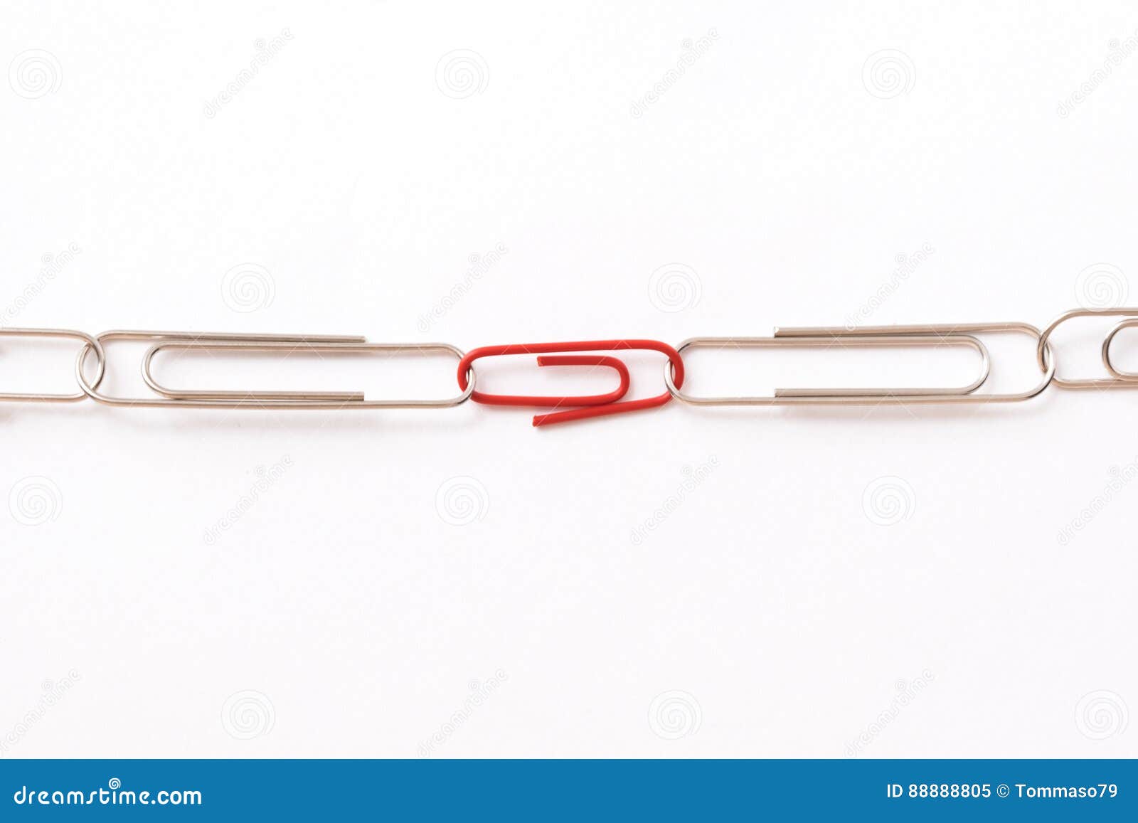 Broken Chain Made of Paper Clips Stock Image - Image of guard, safety ...
