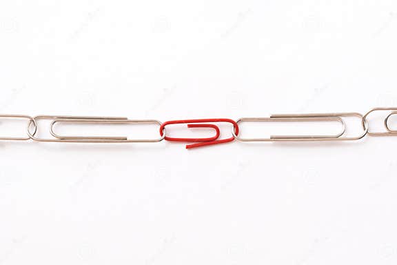 Broken Chain Made of Paper Clips Stock Image - Image of guard, safety ...