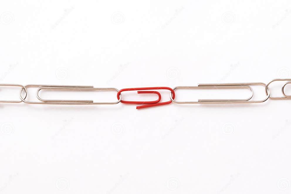 Broken Chain Made of Paper Clips Stock Image - Image of guard, safety ...