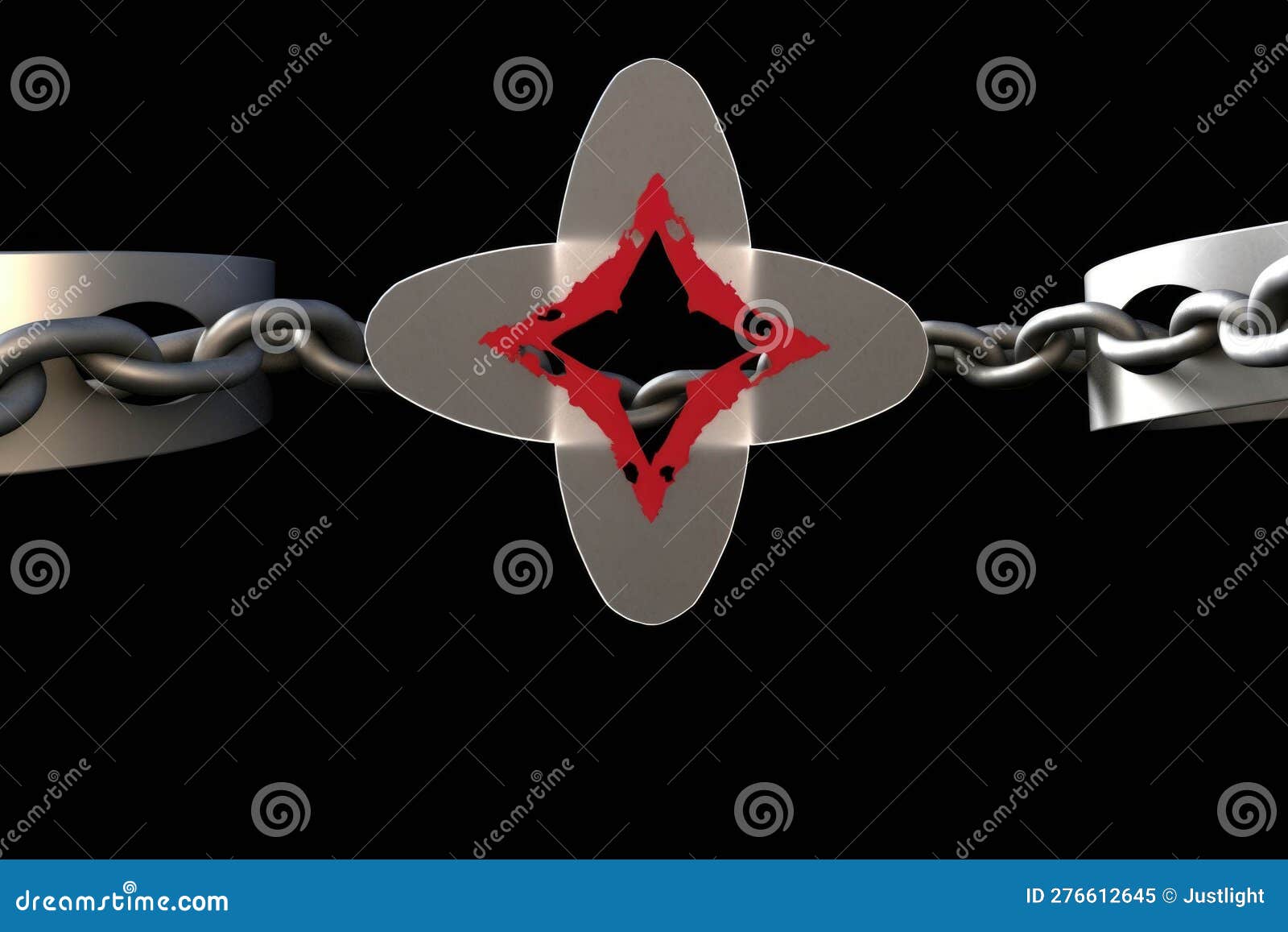 A Broken Chain with a Red X Stamped Over it Representing the Breaking ...