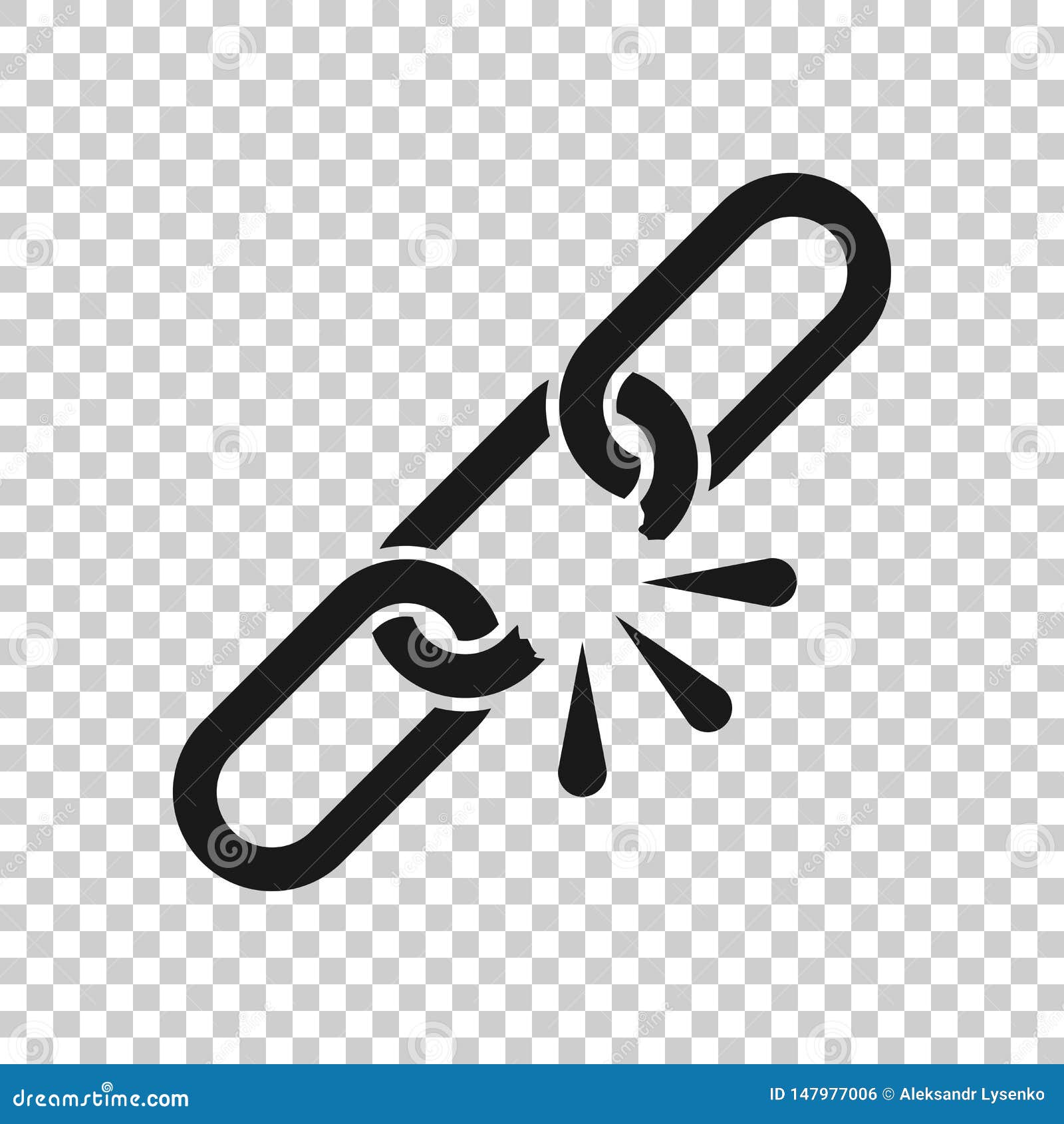 Broken Chain Sign Icon In Transparent Style. Disconnect Link Vector ... Broken Chain Sign Icon In Transparent Style. Disconnect Link Vector ...