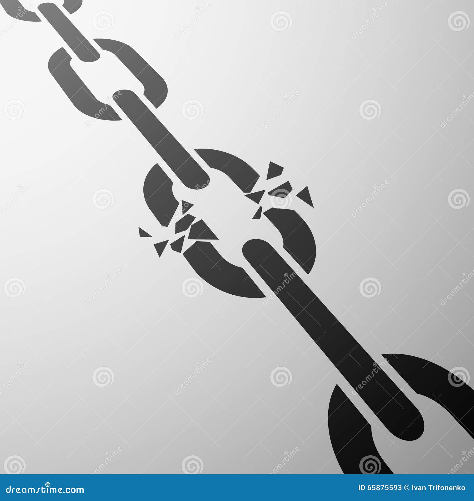 Broken Chain. Stock Illustration. Stock Vector - Illustration of ...