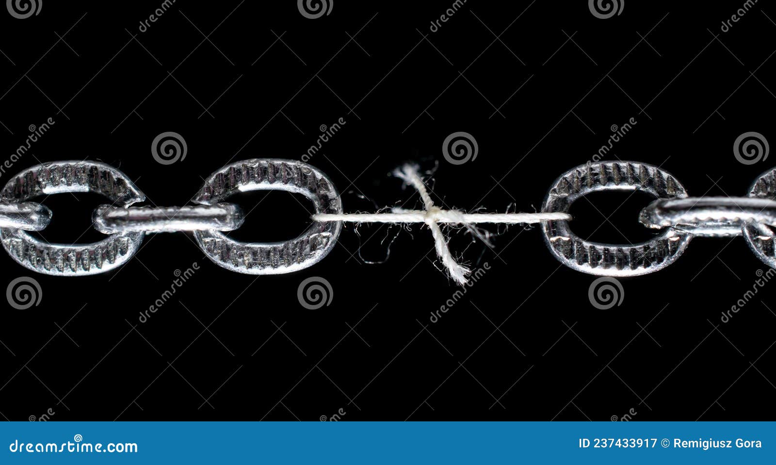 Broken Chain Tied with Thread Stock Image - Image of tied, metal: 237433917