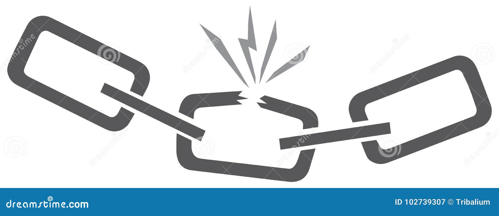 Broken chain stock vector. Illustration of industry - 102739307
