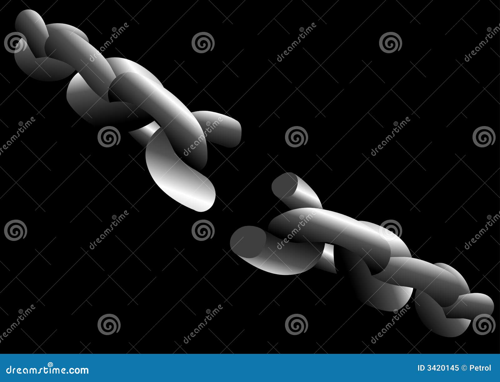Broken chains stock vector. Illustration of prison, lock - 3420145