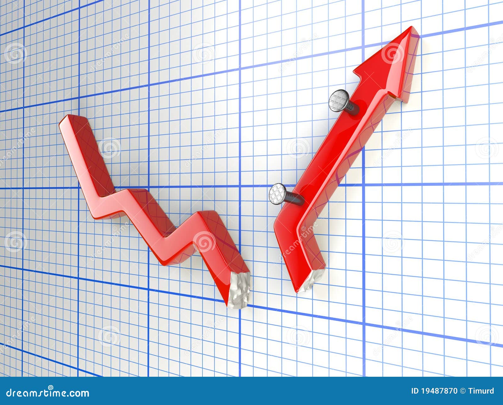 Broken chart concept stock illustration. Illustration of growth - 19487870