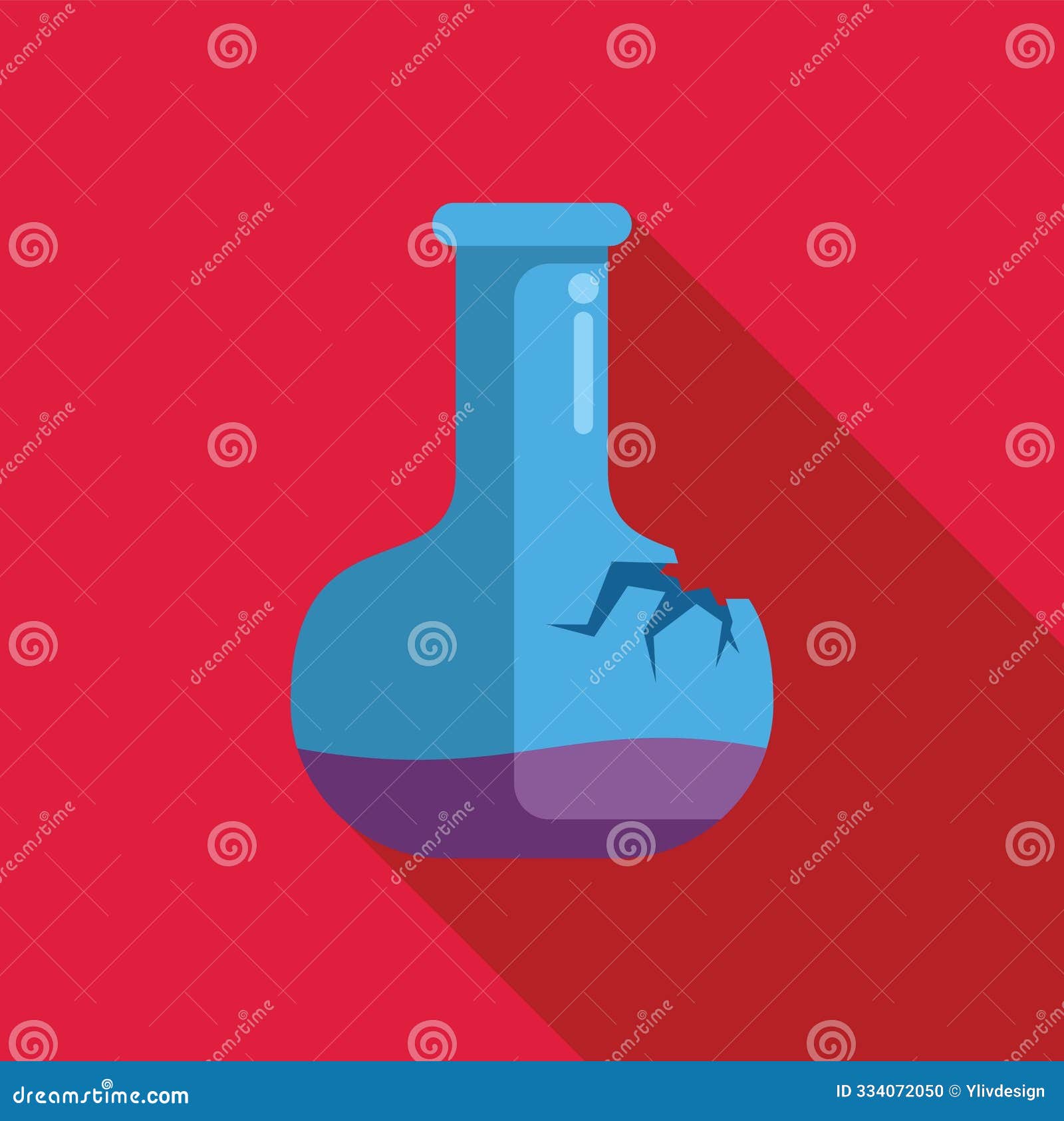 Broken Chemistry Flask Containing Dangerous Substance Stock ...