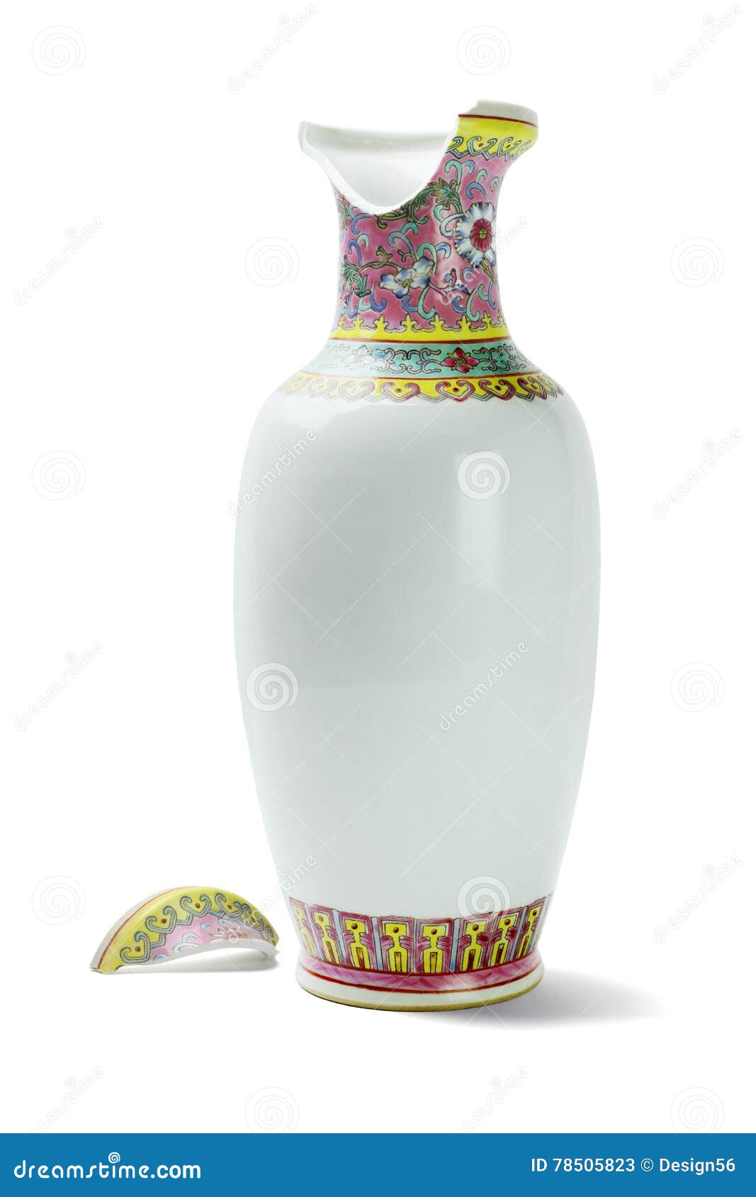Broken Chinese Ceramic Vase Stock Image - Image of craft, container ...