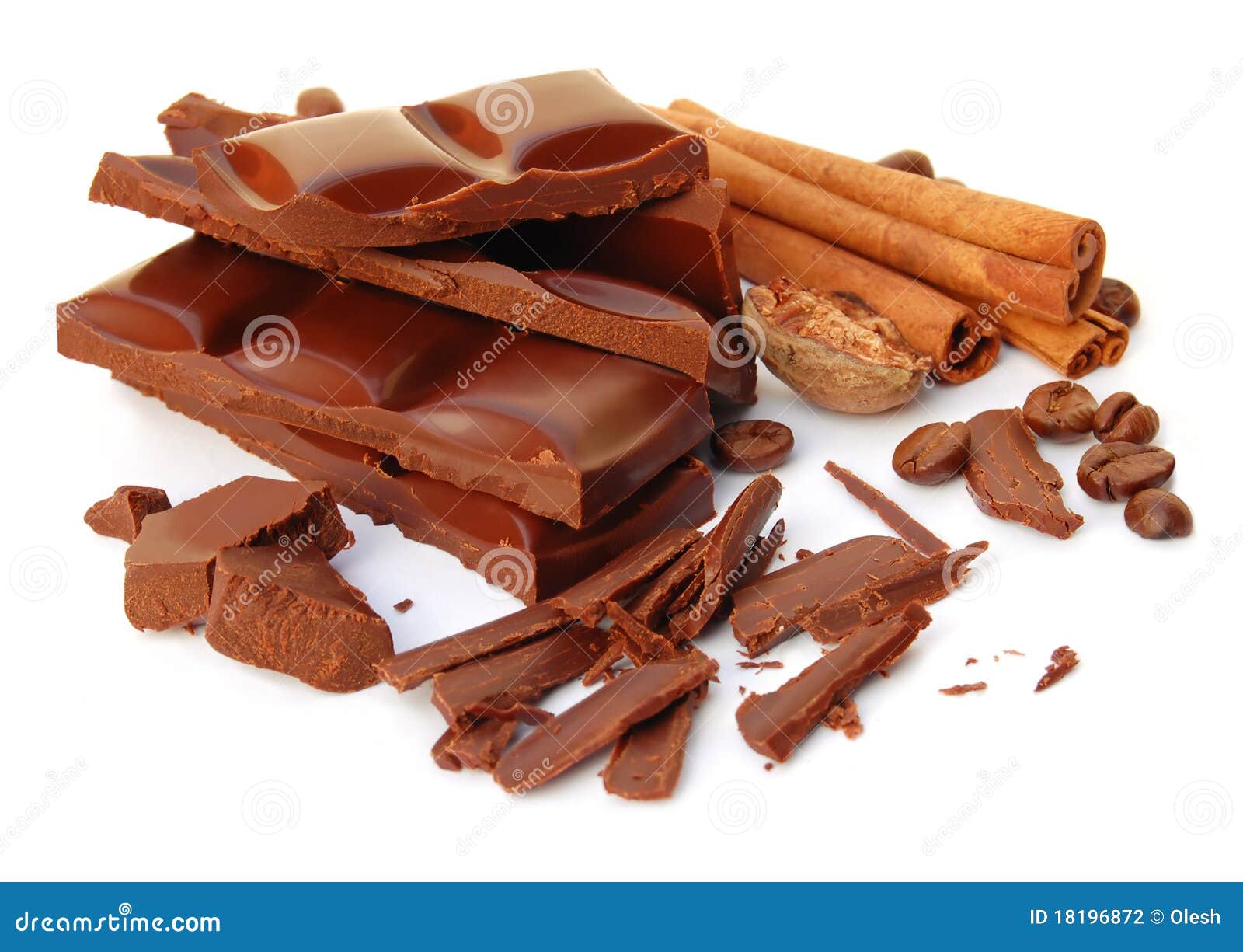 Broken chocolate stock photo. Image of brown, broken - 18196872