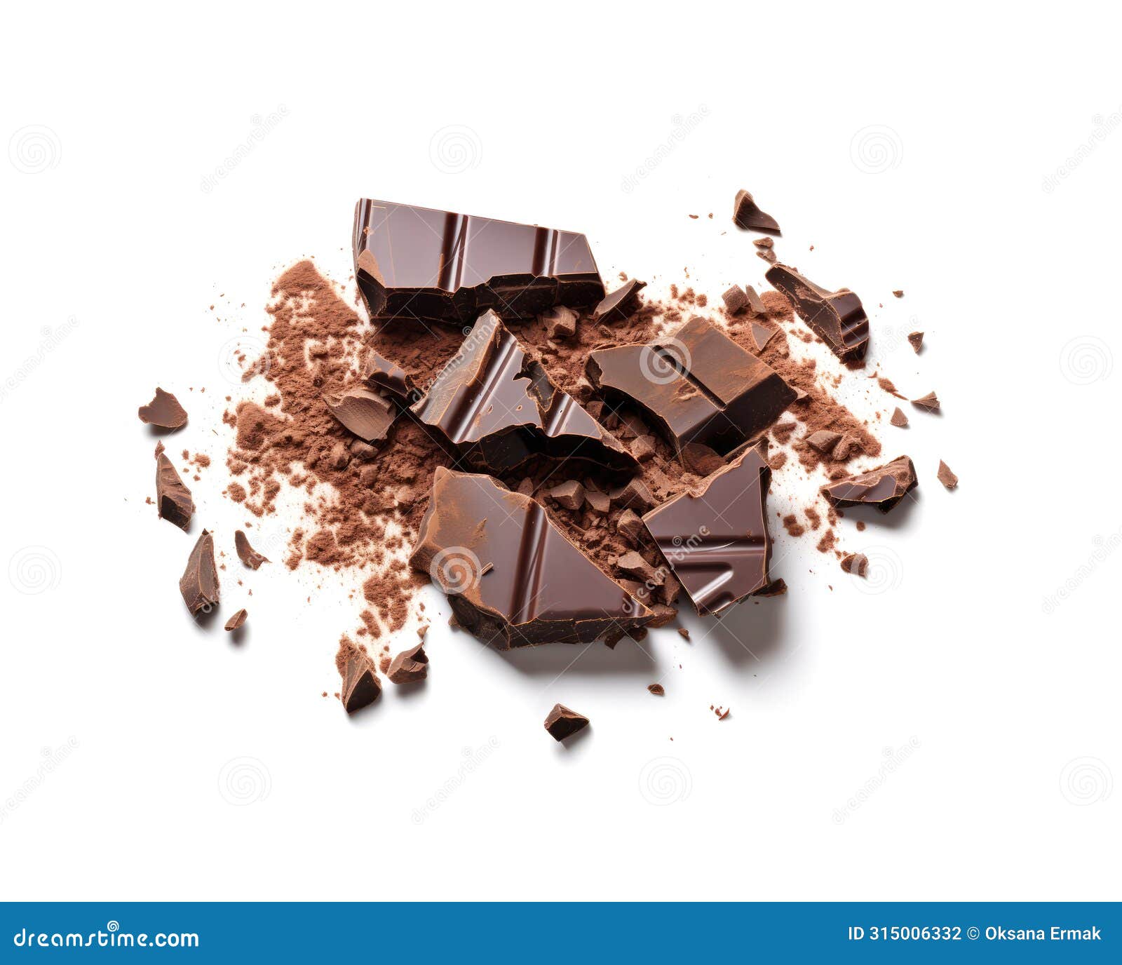 Broken Chocolate Bar Isolated, Milk Chocolate Square Pieces, Cubes ...