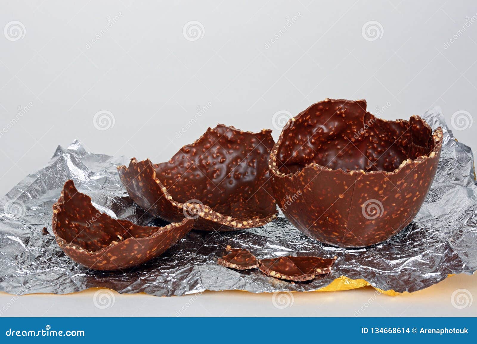 Broken Pieces of an Easter Egg. Stock Photo - Image of traditional ...
