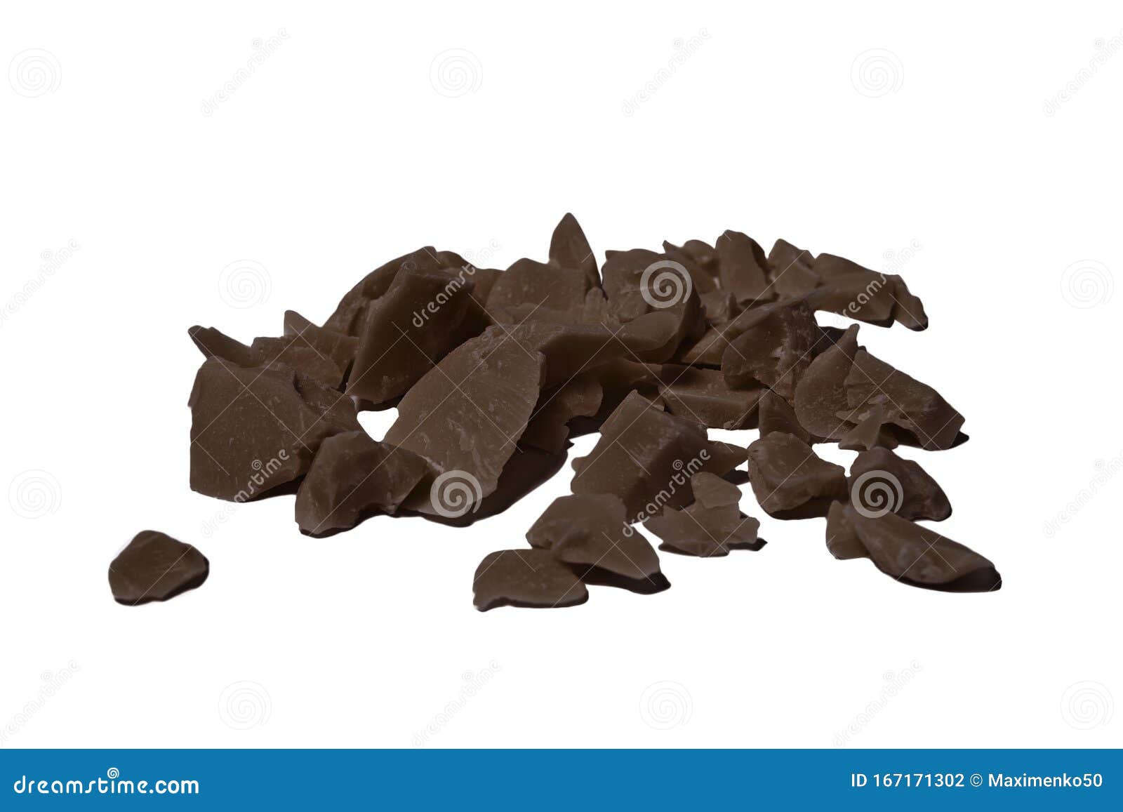Broken Chocolate Pieces Ingredients for Making Chocolate Stock Photo ...