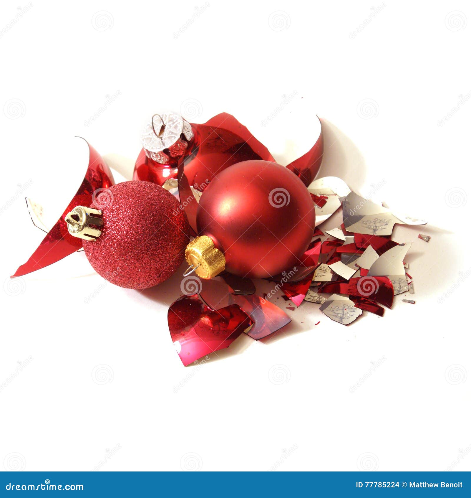 Broken Christmas Bauble stock photo. Image of crumble - 77785224