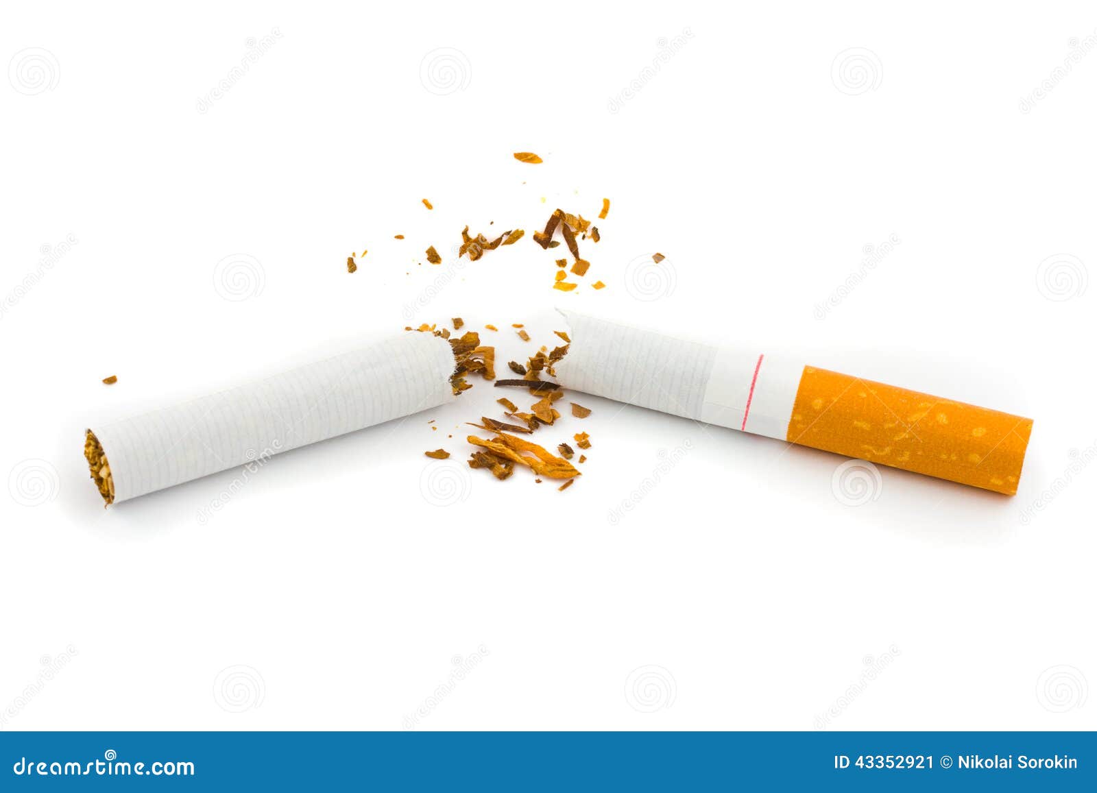 Broken cigarette stock image. Image of close, narcotic - 43352921