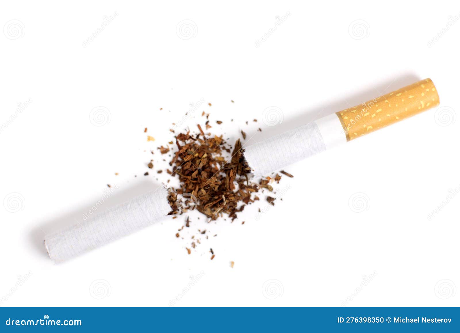 Broken Cigarette Isolated on White, Quit Smoking Concept Stock Photo ...