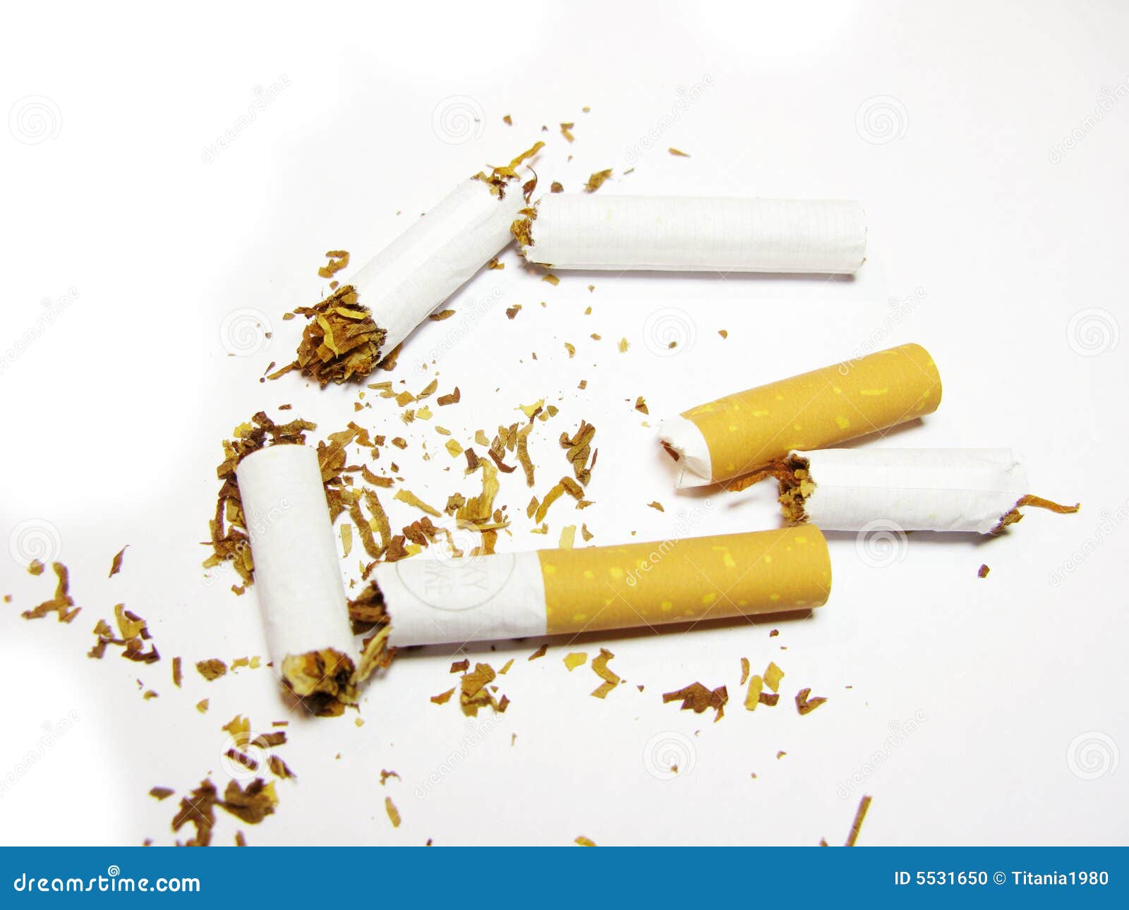 Broken Cigarettes stock photo. Image of smoke, tobacco - 5531650
