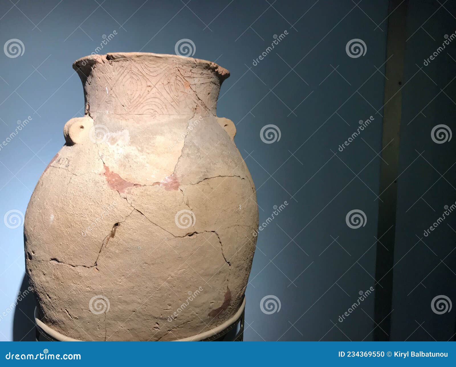 Broken Clay Jug with Large Hole and Crack Stock Photo - Image of ...
