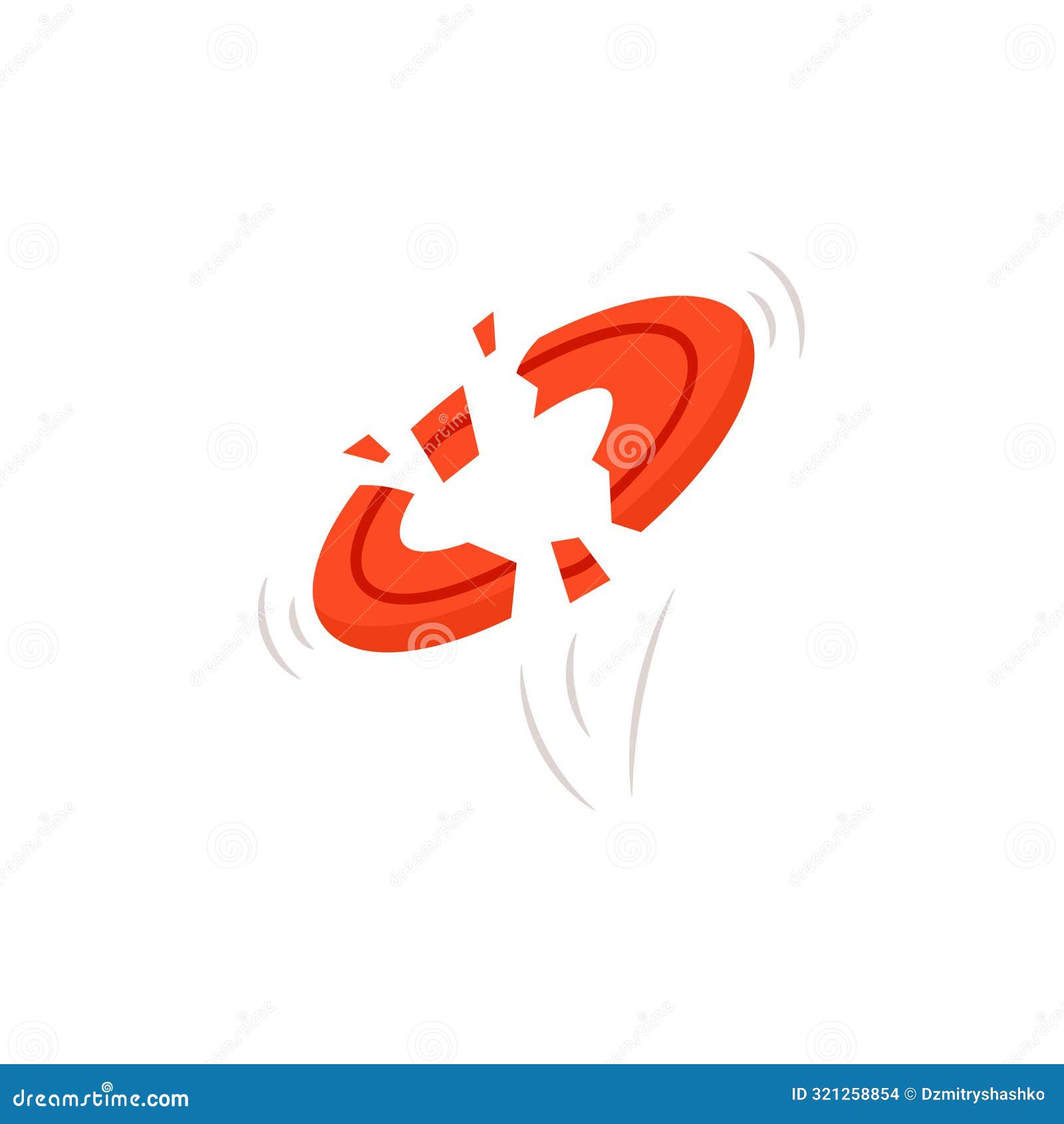 Broken Clay Target Icon. Clipart Image Stock Vector - Illustration of ...