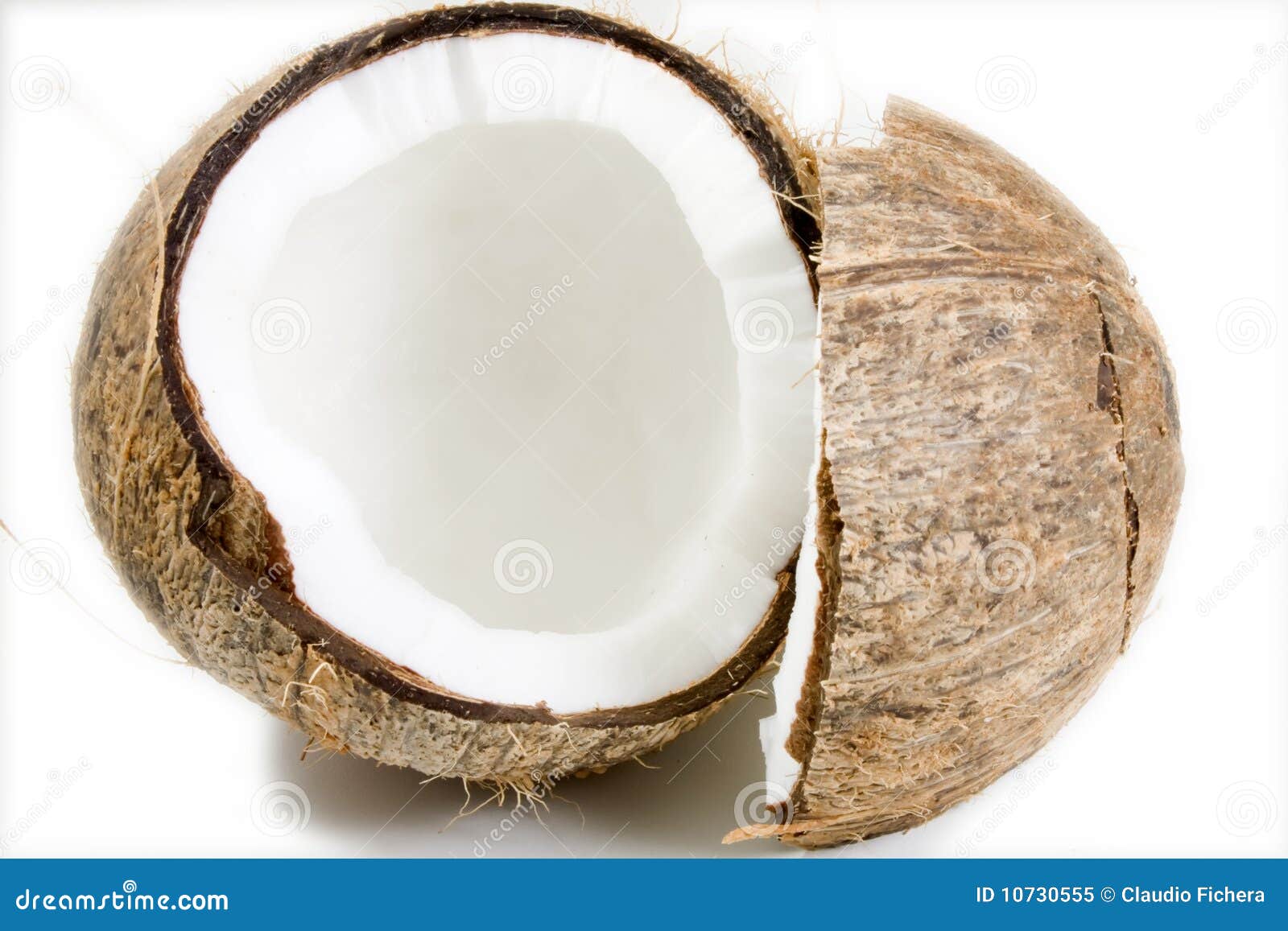 Broken coconut stock image. Image of milk, coco, break - 10730555