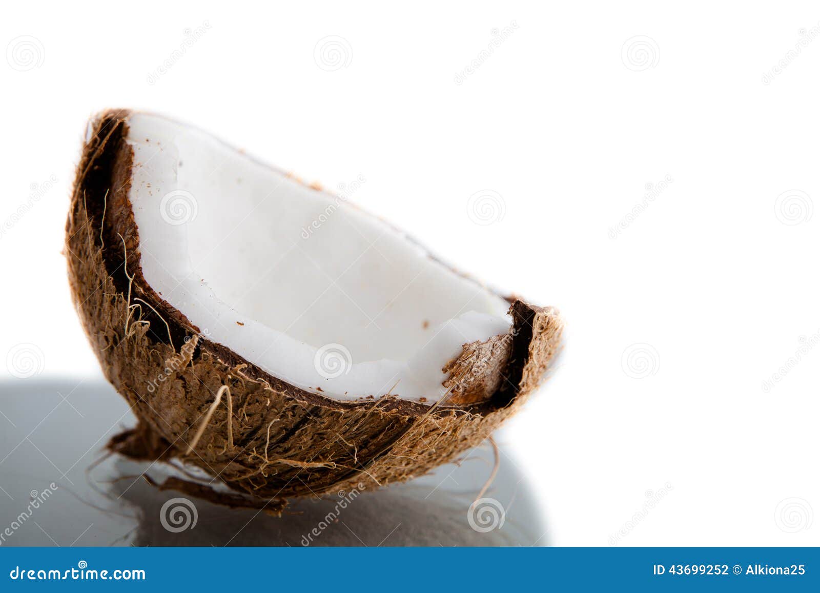 Broken coconut stock photo. Image of food, broken, coconut - 43699252