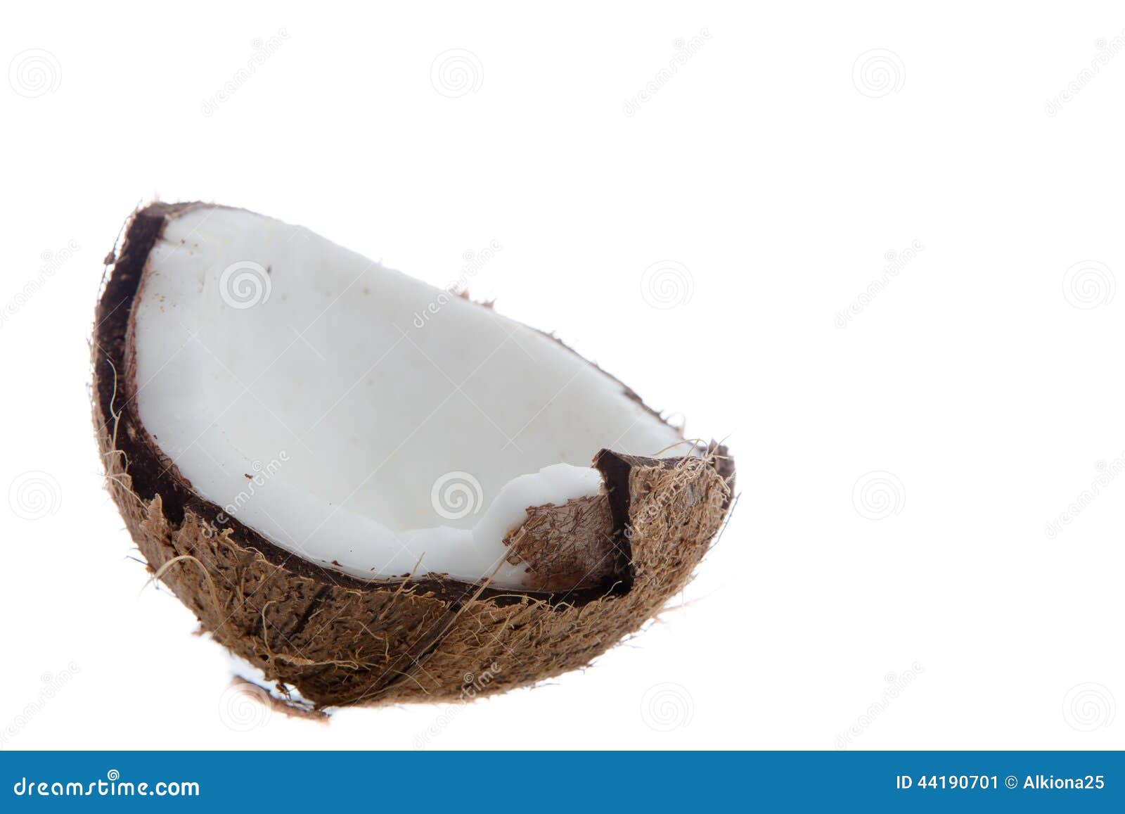 Broken coconut stock image. Image of cracked, hairy, coconut - 44190701