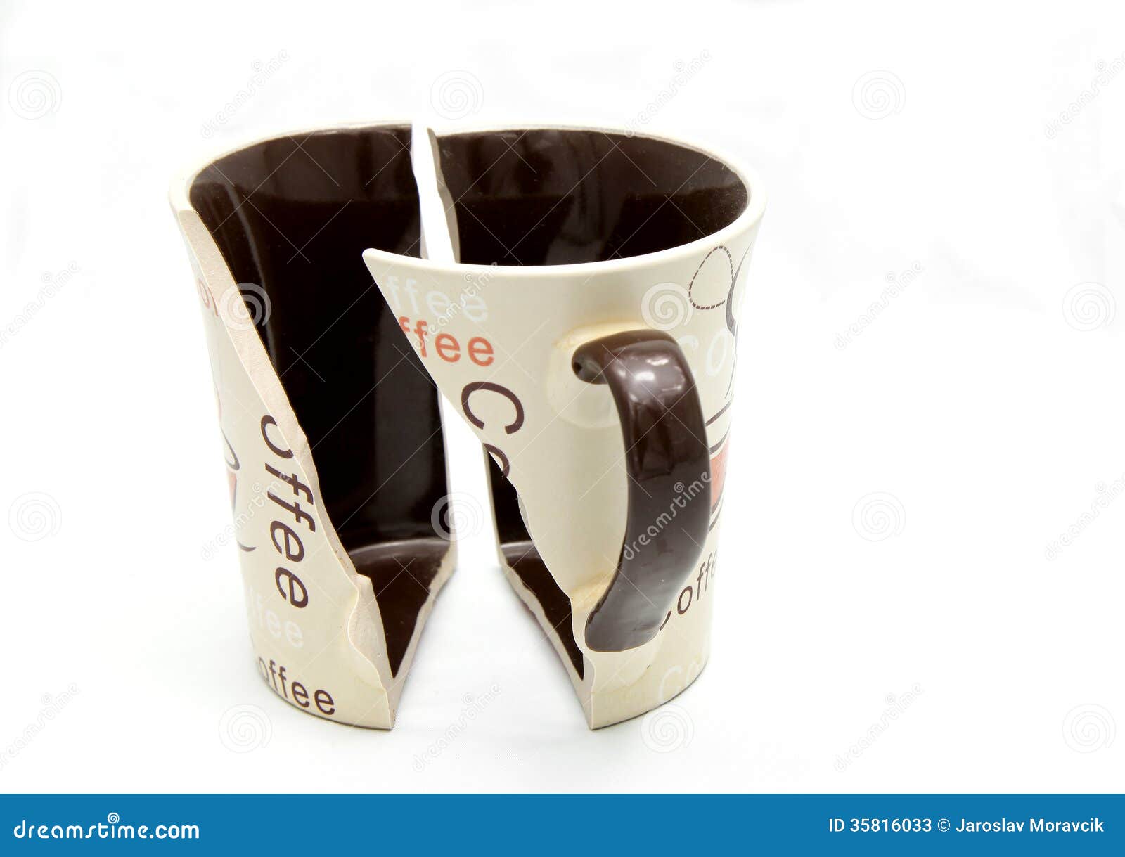 Broken coffee cup stock image. Image of coffee, product - 35816033