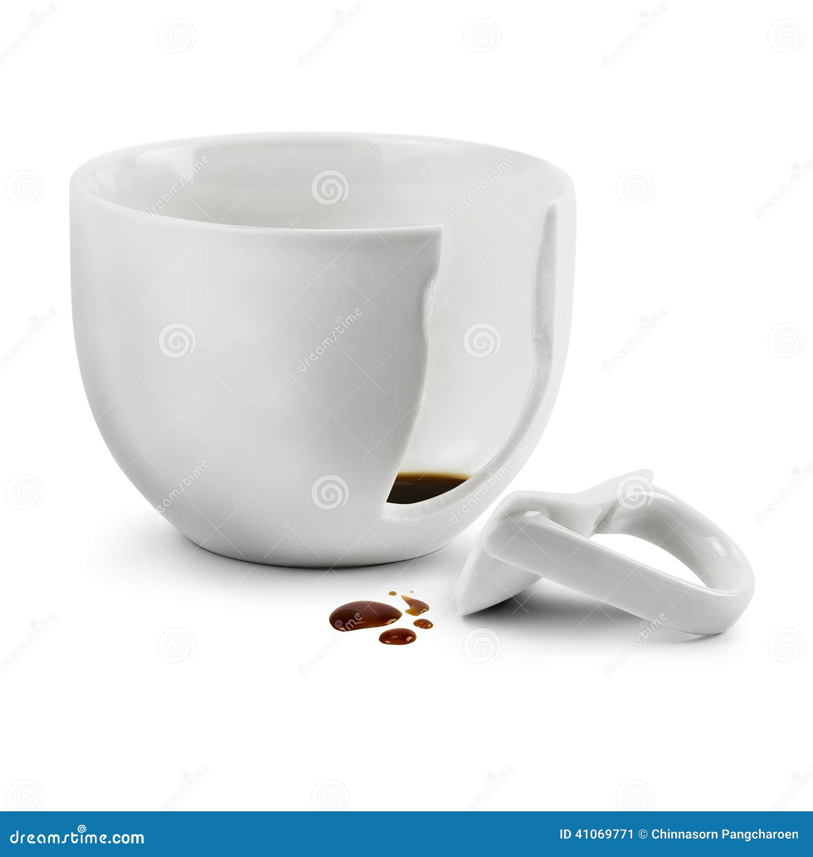 Broken coffee cup stock image. Image of food, break, spill - 41069771
