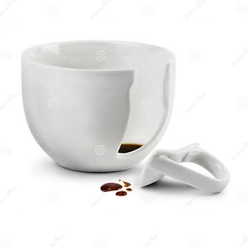 Broken coffee cup stock image. Image of food, break, spill - 41069771
