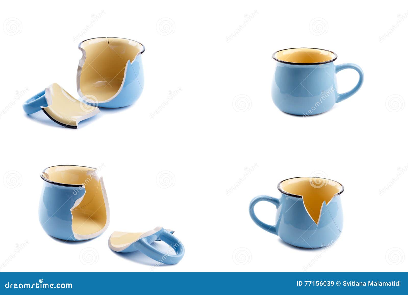 Broken coffee cup stock image. Image of white, ceramic - 77156039