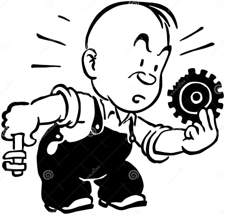 Broken Cog stock vector. Illustration of cogs, retro - 42099240