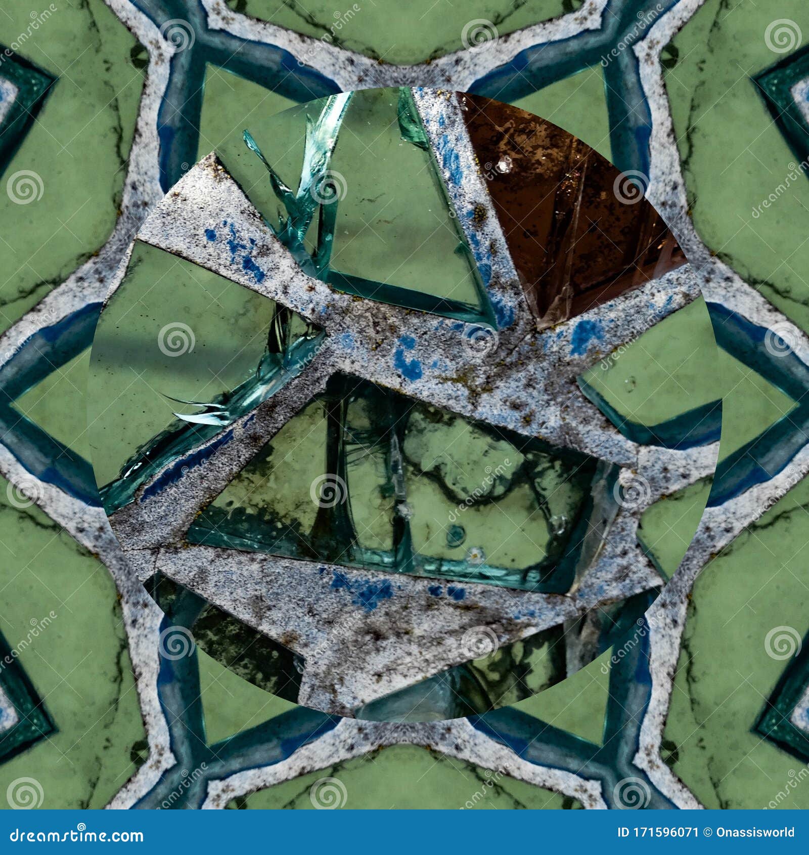 Broken Colored Glass Abstract Background Stock Illustration ...