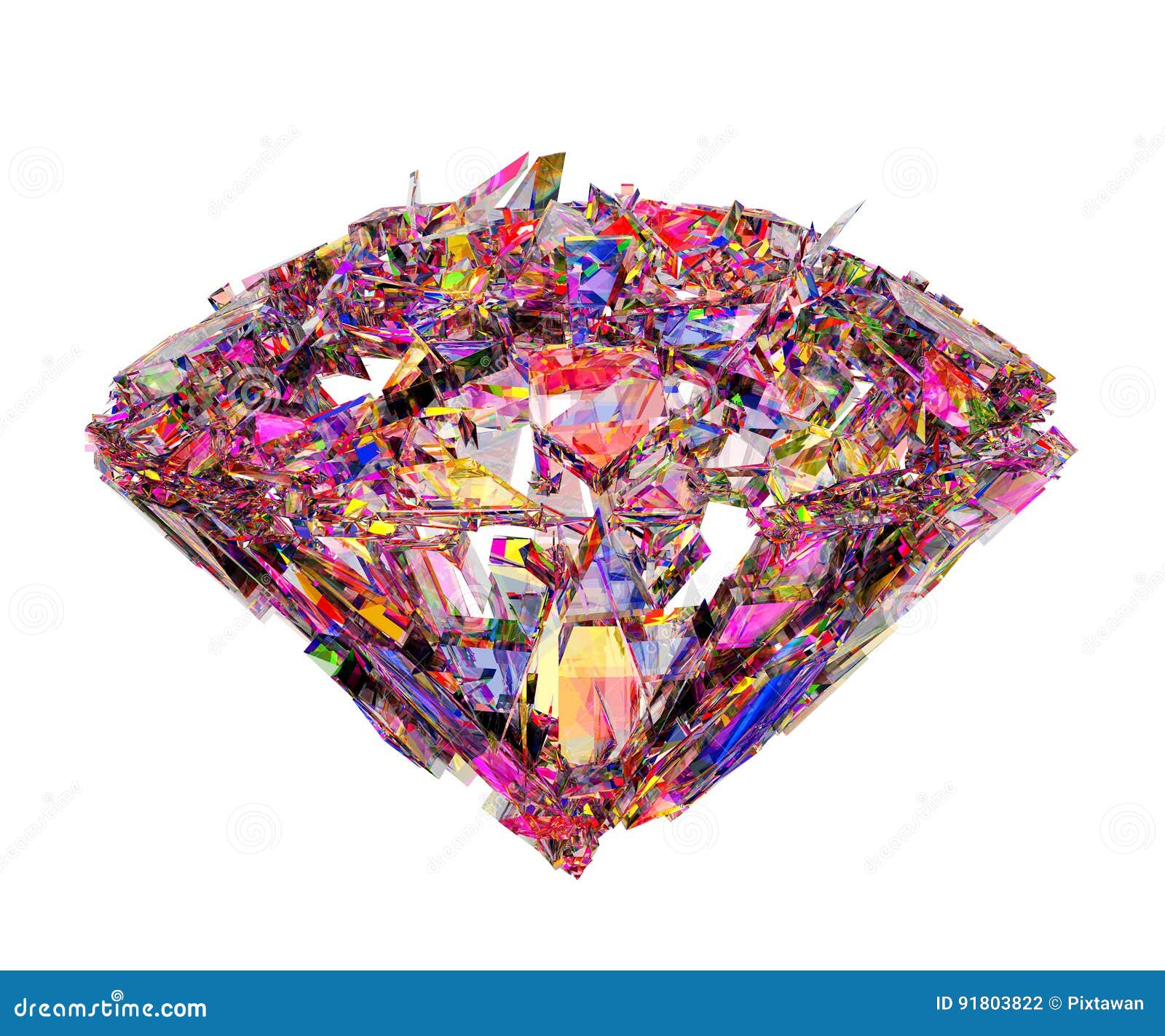 Broken Colorful Diamond Background Stock Illustration - Illustration of ...