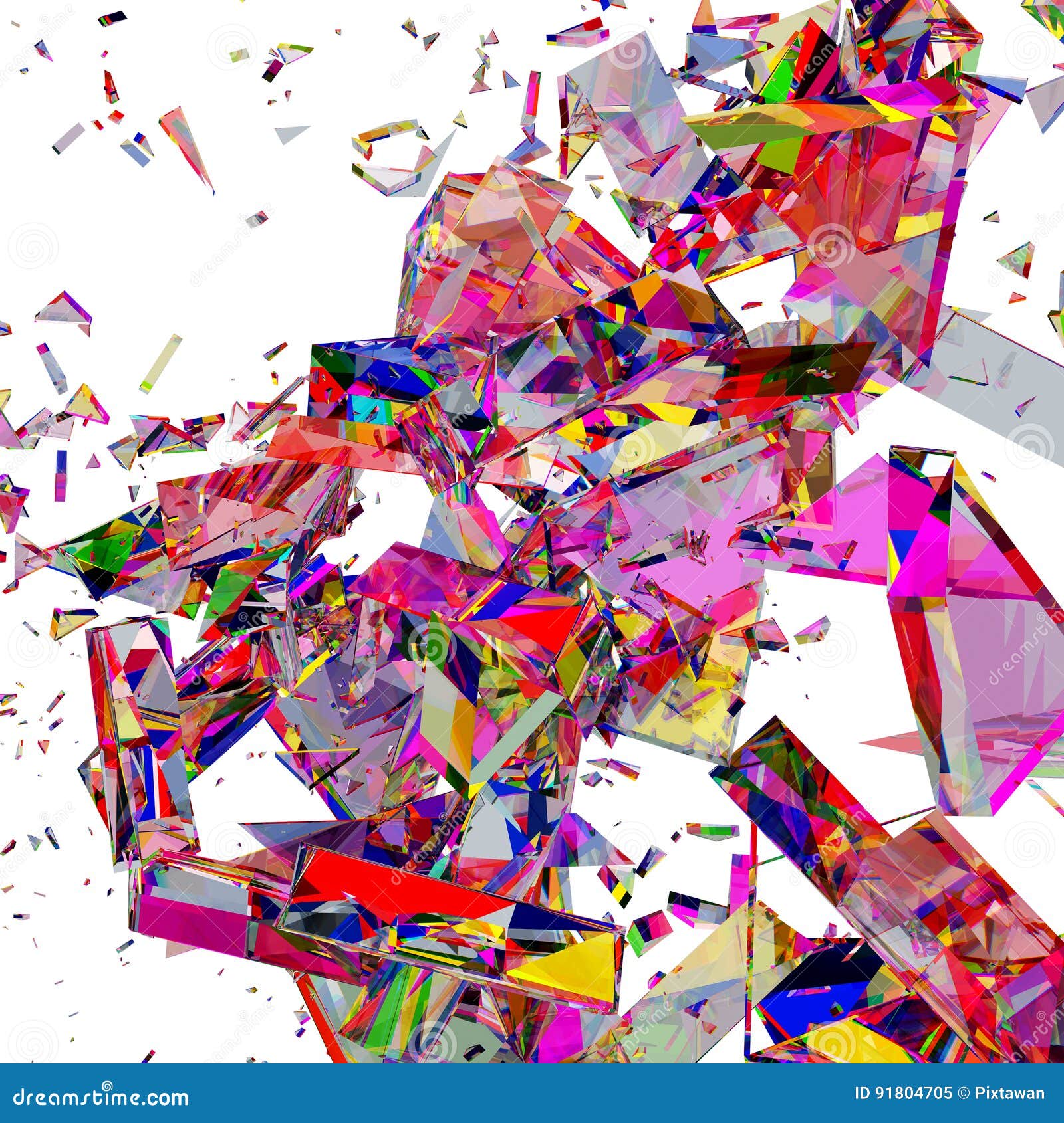 Broken Colorful Glass Background Stock Illustration - Illustration of ...