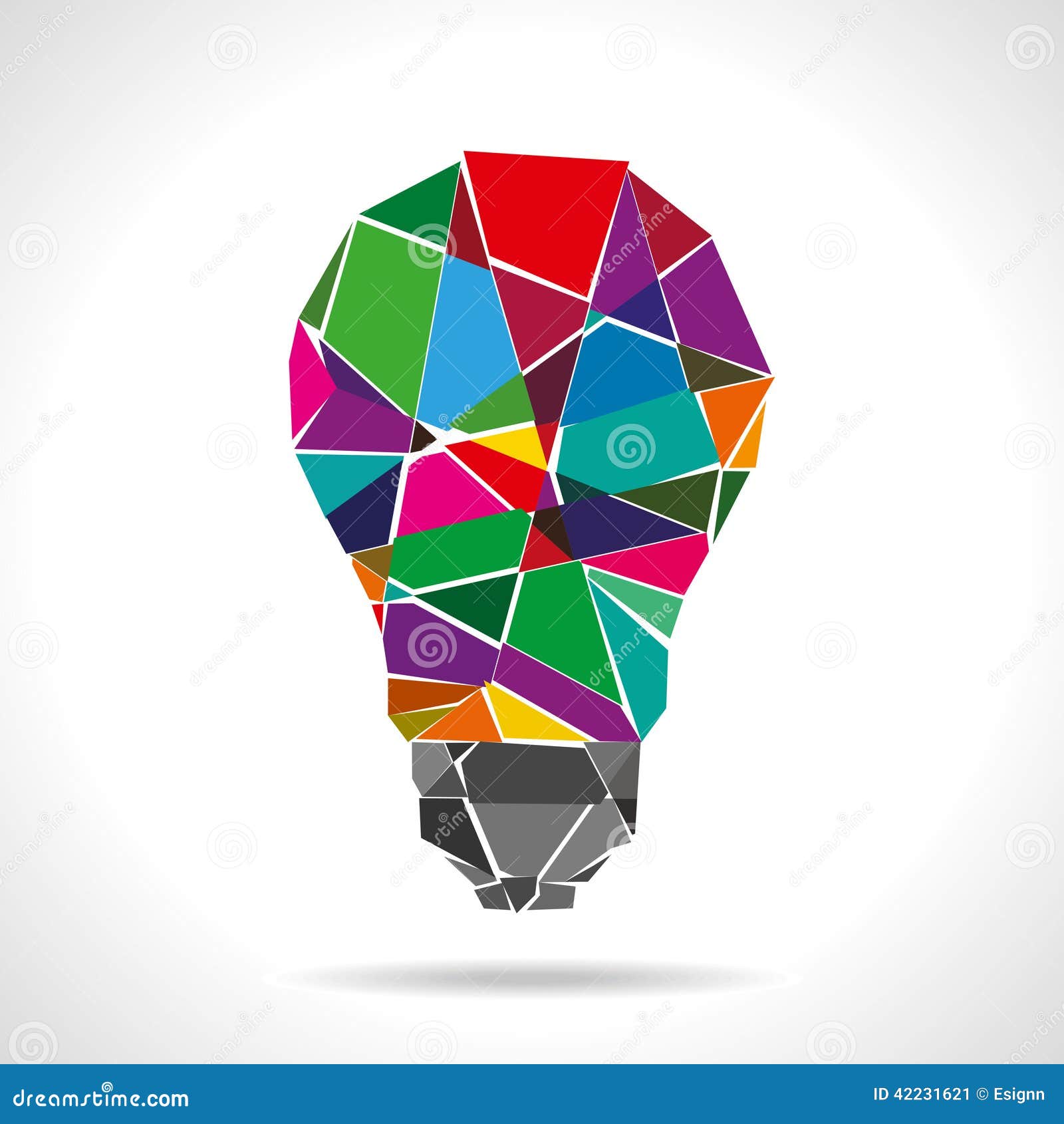 Broken Colorful Idea with Light Bulb Stock Vector - Illustration of ...
